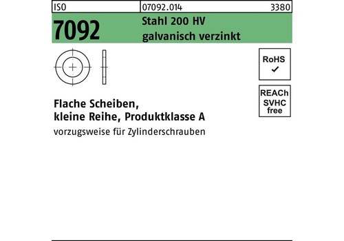 Reyher Unterlegscheibe ISO 7092 5 Stahl 200 HV galvanisch verzinkt ...