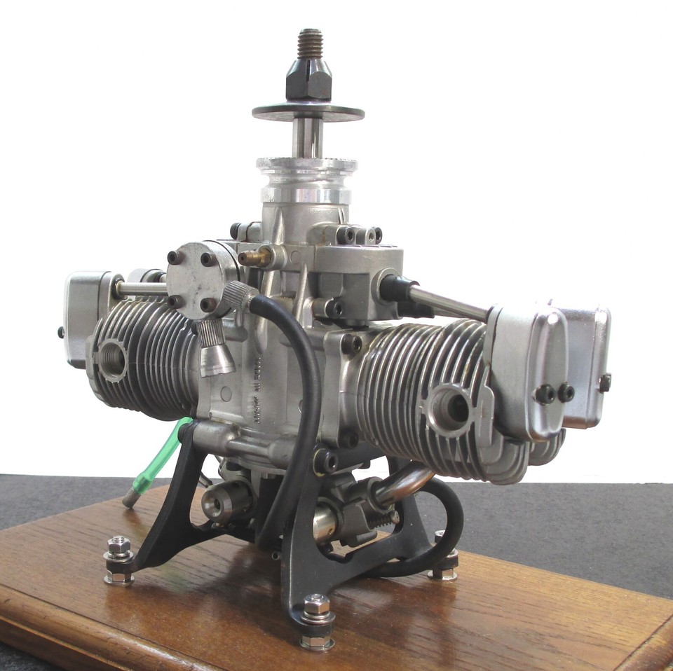 SAITO FA-130T 21.24cc Flat Twin Hemi Head 4 Cycle Glow Engine for R/C ...