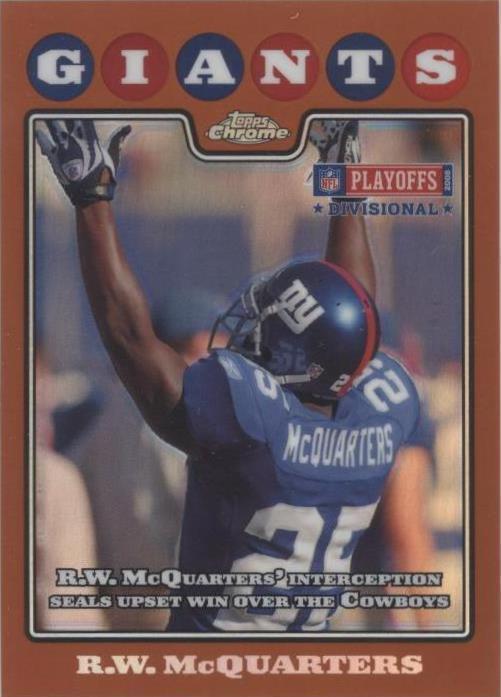 2008 Topps Chrome - R.W. McQuarters #TC156 Copper Refractor /425 for ...
