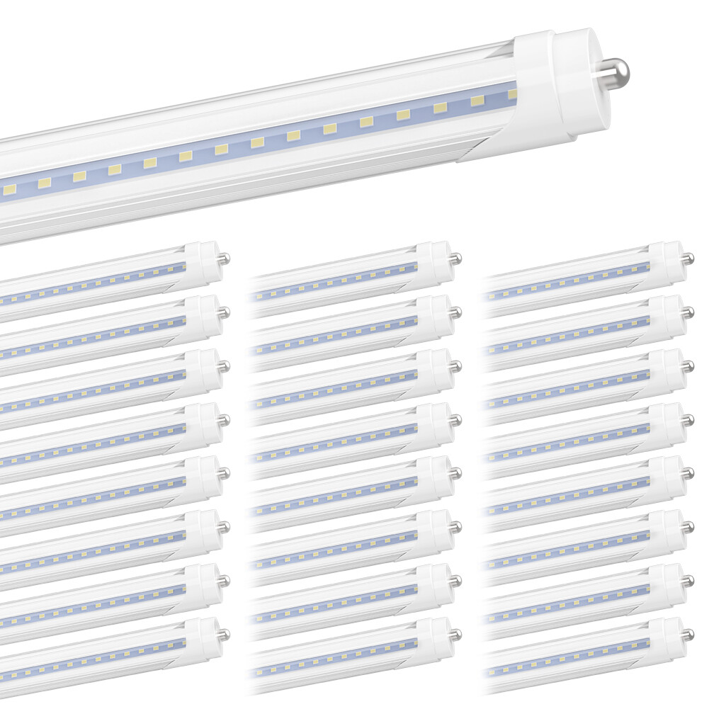 25 Pack T8 8FT LED Tube Light Bulbs 45W Single Pin FA8 LED Shop Light ...
