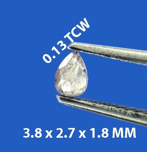 Natural Diamond 0.13tcw Pink Pear Modified Brilliant Cut For Mother's ...