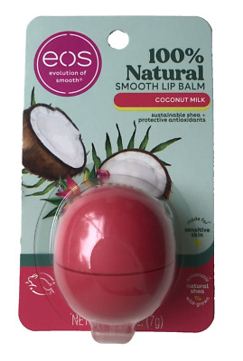 eos Smooth Lip Balm COCONUT MILK w/ Shea Butter for Sensitive Skin ...
