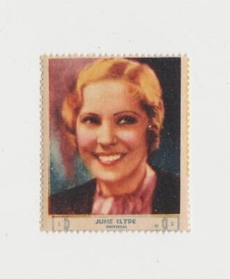 June Clyde 1932 National Screen Star Stamp - Clean Back - E5 - Film ...