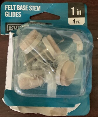 set of 4 Threaded Stem Glides 1" Felt base New without box 141-178 ...
