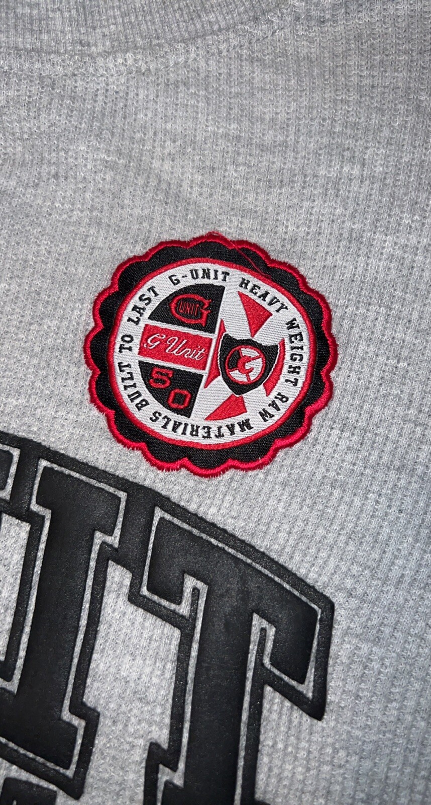 Vintage Men's G Unit Built to Last Gray Long Sleeve T… - Gem