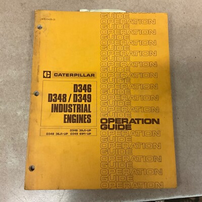 CAT Caterpillar D346 D348 D349 OPERATION & MAINTENANCE MANUAL ENGINE ...
