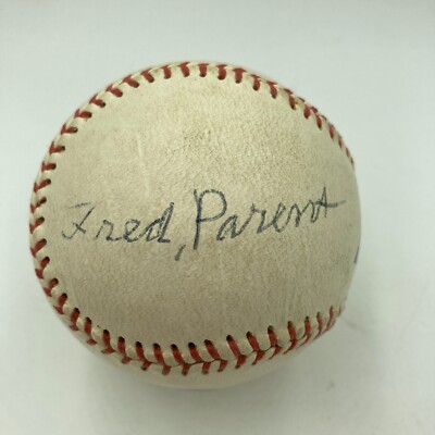 Freddy Parent Single Signed Baseball 1903 Boston Red Sox PSA DNA COA ...