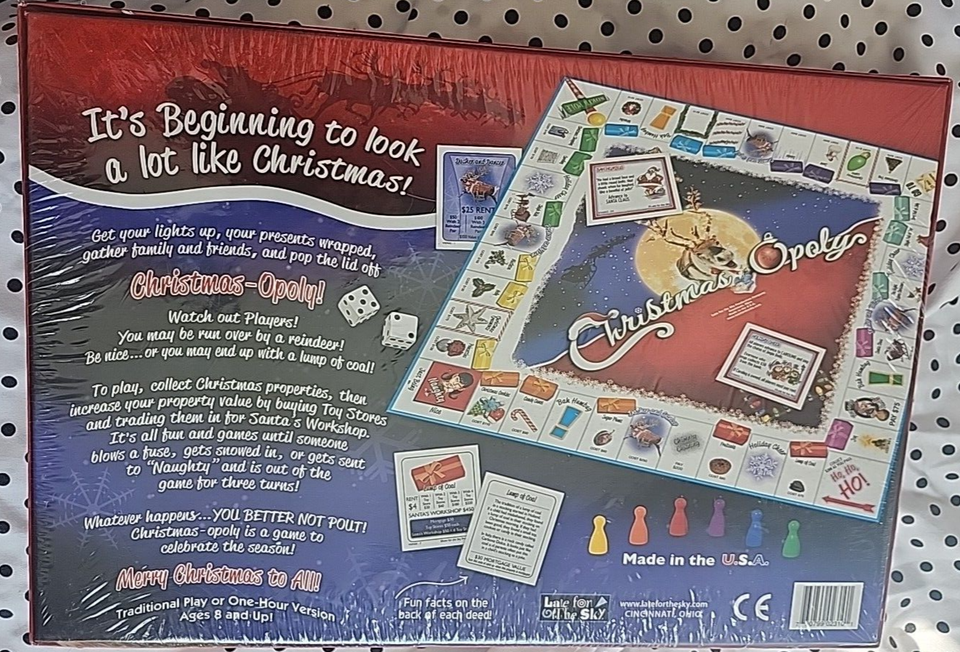 Late for the Sky Christmas-Opoly Board Game ChristmasOpoly 730799023101 ...