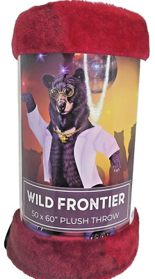 Wild Frontier Plush [] Disco Bear [] Warm Throw Multicolor 50X60" Red ...