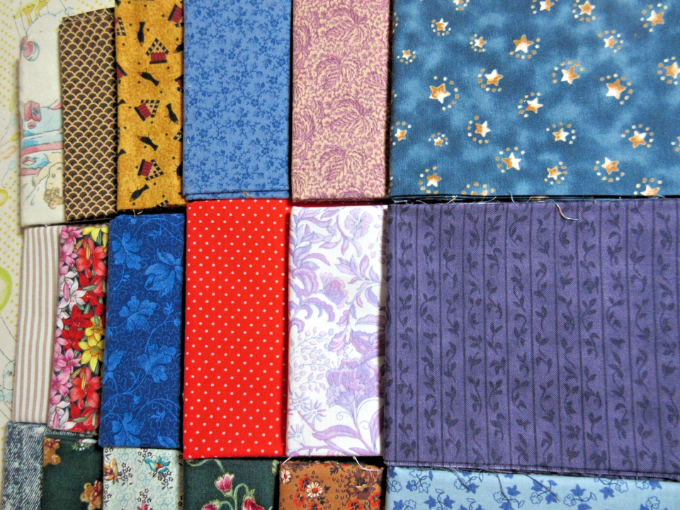 Fat Quarter Bundle 27 Cotton Quilting Fabric Stash Builder No two Alike ...