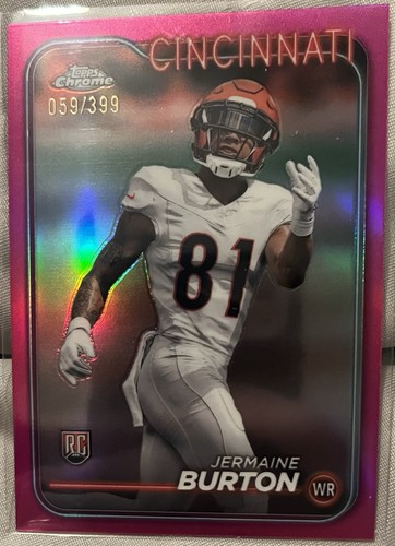 2024 Topps Chrome - Rookies Jermaine Burton #240 Magenta Refractor /399 ...