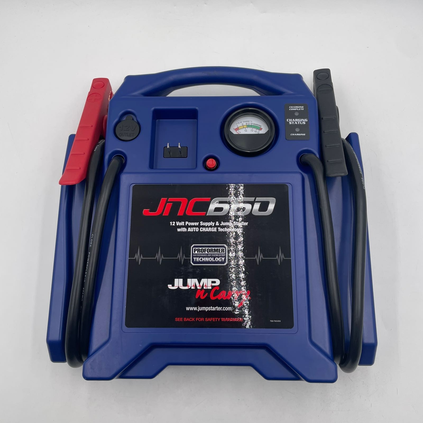 Clore JNC660 Jump-N-Carry 1700 Peak Amp 12V Jump Starter (No Charger ...