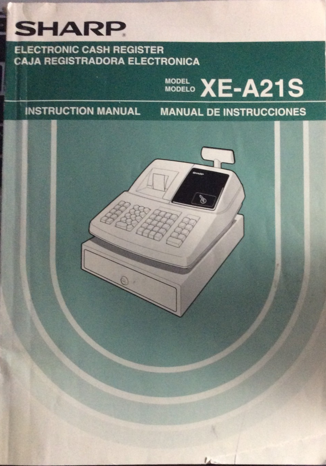 Sharp XE-A21S Electronic Cash Register Thermal Print/Manual. No Key | eBay
