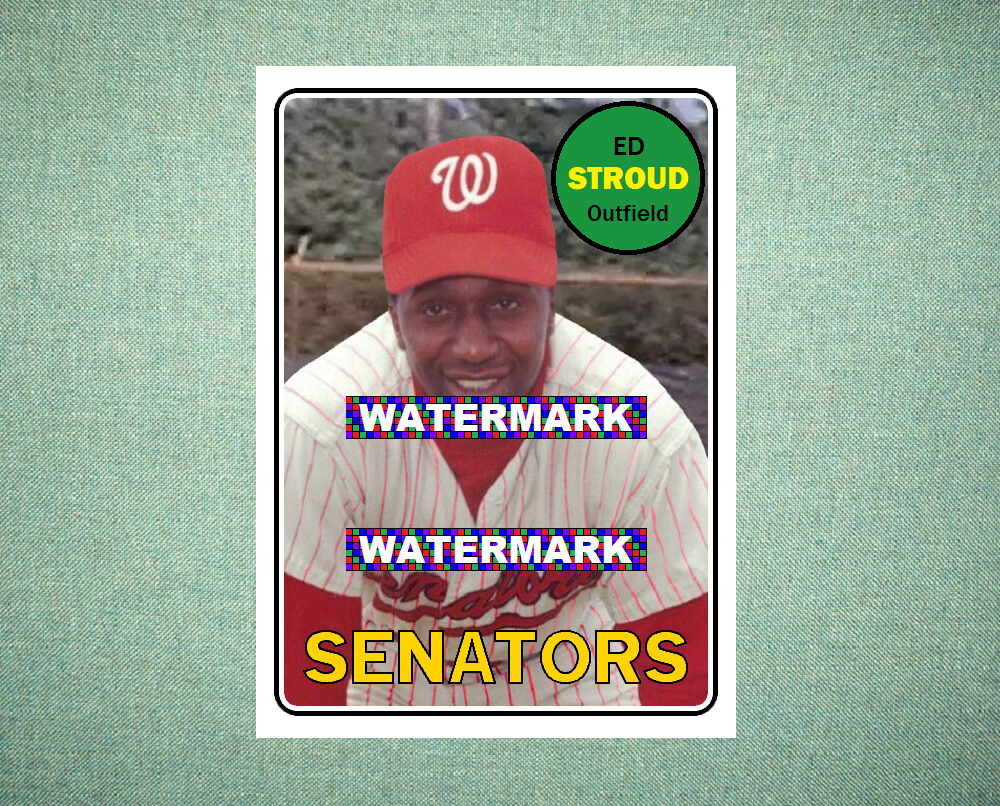 Ed Stroud Washington Senators 1969 Style Custom Baseball Art Card | eBay