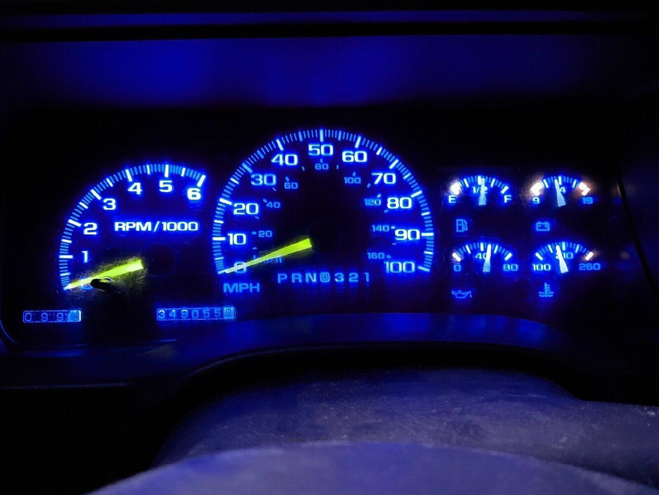 FOR 98-01 Dodge Ram 1500 2500Dash Instrument Cluster Gauge BLUE LED ...