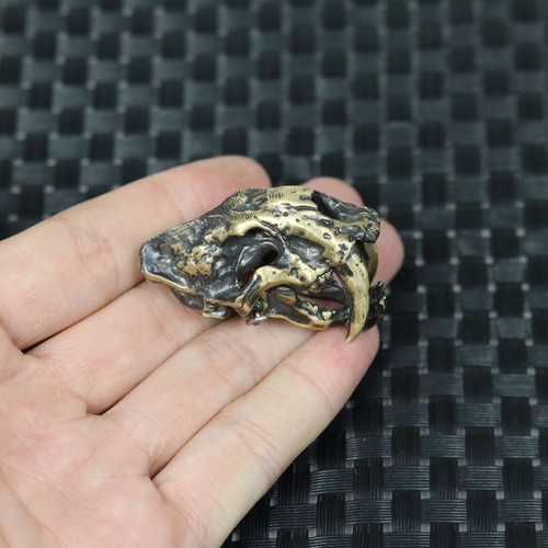 Handmade Saber-toothed Tiger Skull Brass Personalized Pendant Without ...