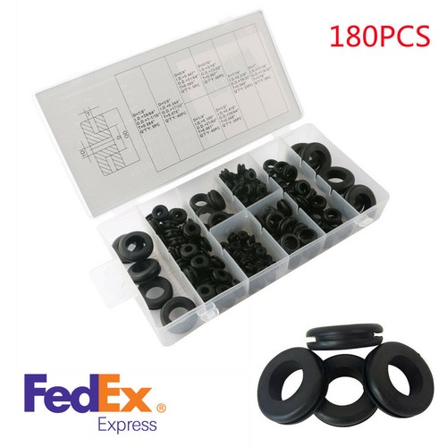 180pcs Rubber Grommets Firewall Hole Plug Set Electrical Wire Cable ...