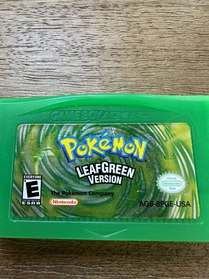 💎CLEAN LABEL💎 Pokémon: LeafGreen Version (Nintendo Game Boy Advance ...