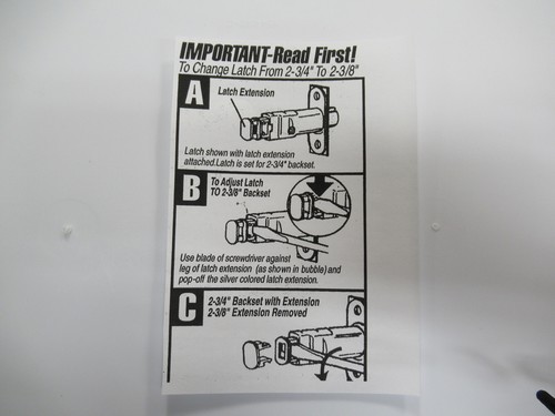 Weslock 600 Series Dead Latch #12721 for Most Keylocks Made Since 1986 ...