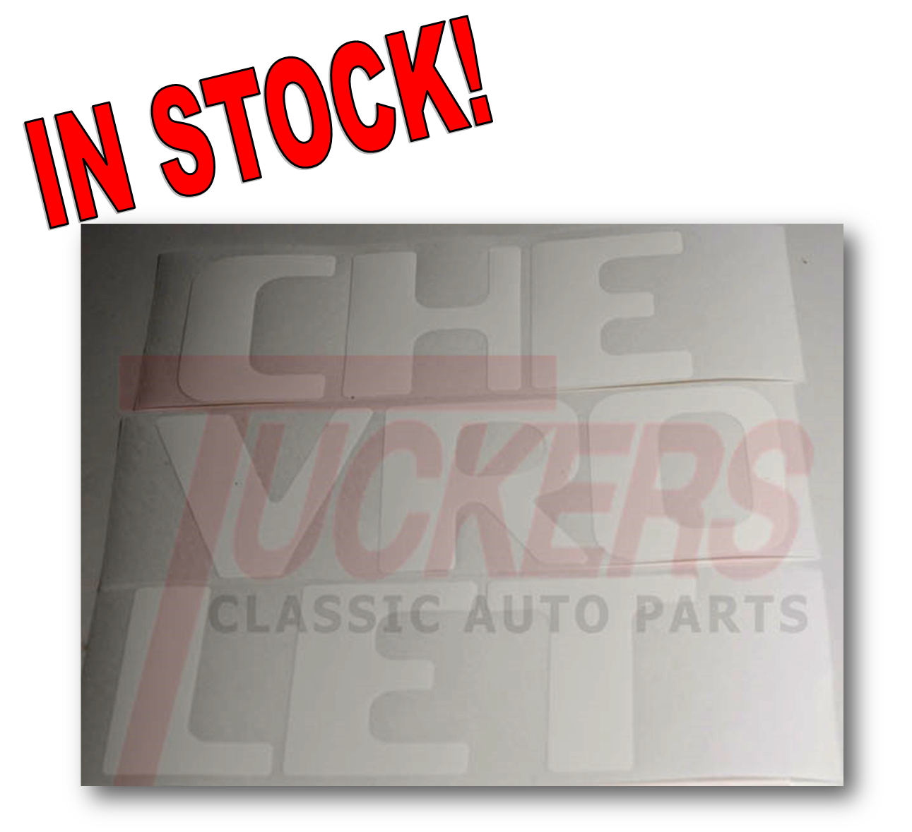 1954-1987 Chevrolet Stepside Tailgate Decals White 3100 C10 C20 Chevy ...