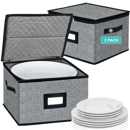 China Storage Containers - Dinner Plate Storage with Lid Handles Hard ...