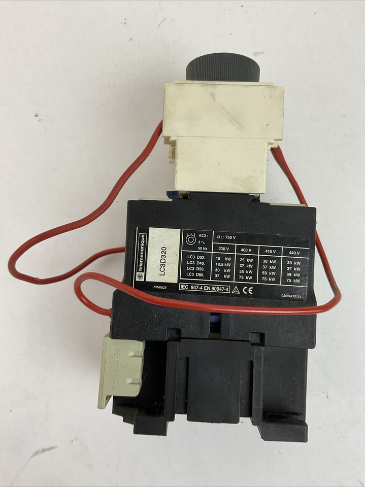 TELEMACANIQUE LC1D3210 CONTACTOR 24V 50/60HZ COIL LA2DS2 CONTACT BLOCK ...