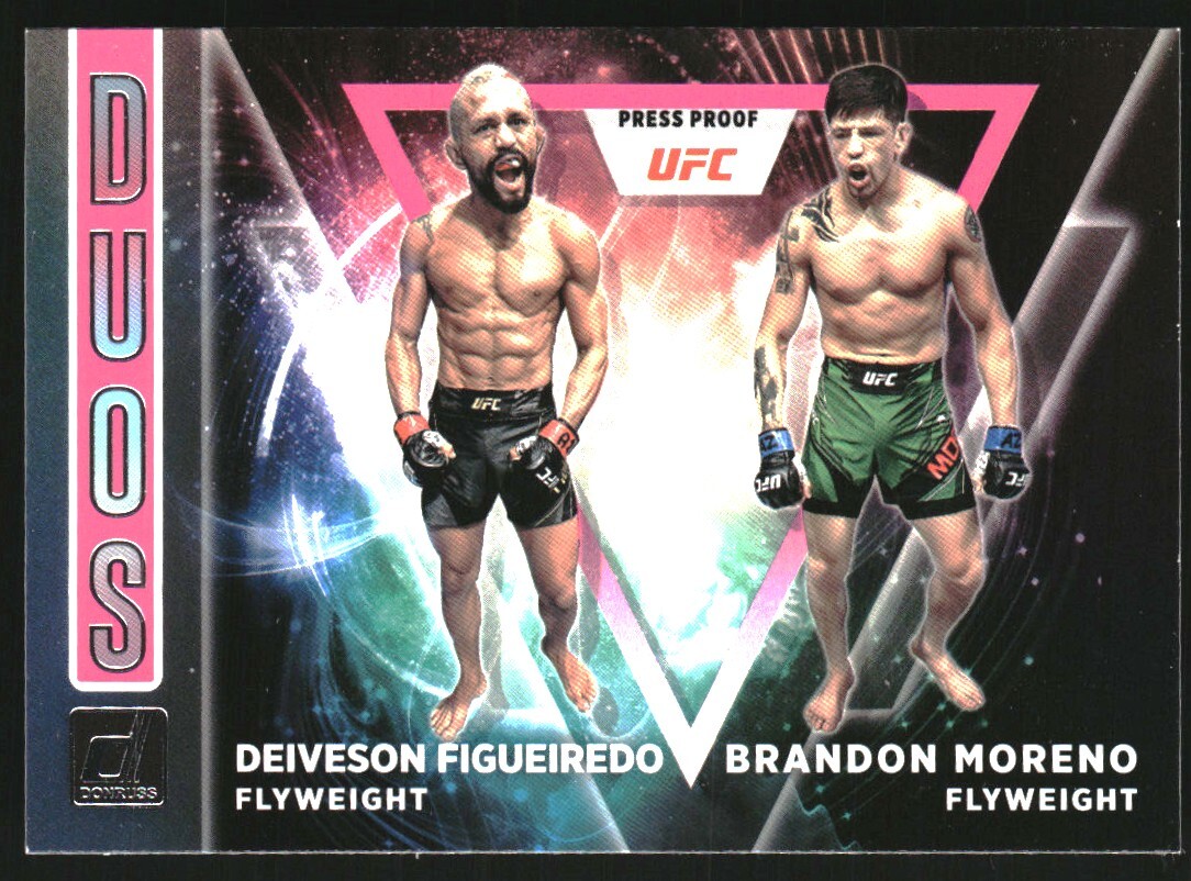 2022 Donruss UFC Duos Press Proof Pink #10 Brandon Moreno/Deiveson ...