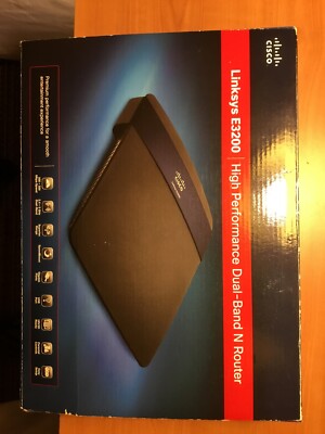 Linksys E3200 - 300 Mbps 4-Port Gigabit Wireless N Router Complete ...