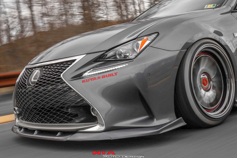 Lexus RC 350 300 200t lip body splitter Front side skirt rear diffuser ...