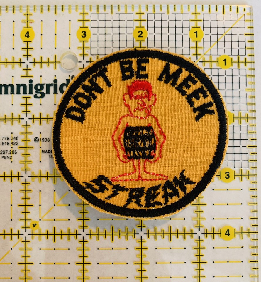 Black Orange Vintage “Don’t Be Meek Streak” Patch Sew On Unused 😜 ...