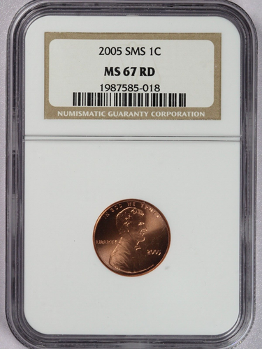 2005 SMS Lincoln Cent - NGC MS67 RD | eBay