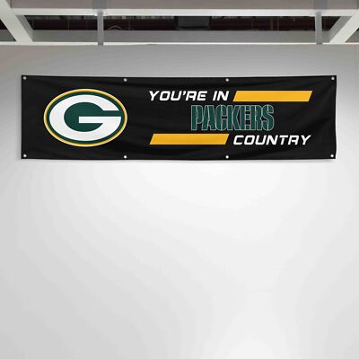 For Green Bay Packers Football Fans 2x8 ft Flag You Are In Country Gift ...