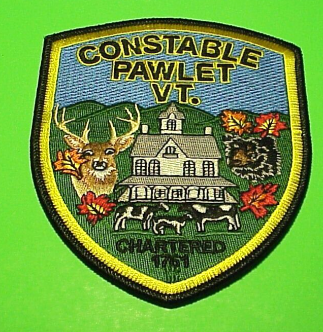 PAWLET VERMONT CHARTERED 1761 VT ( DEER / BEAR ) 5" CONSTABLE / POLICE ...