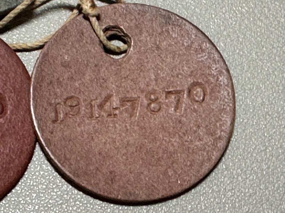 🇬🇧 WWI British Army ID Discs Set – Vulcanised Fibre Tags w/ Cord | eBay