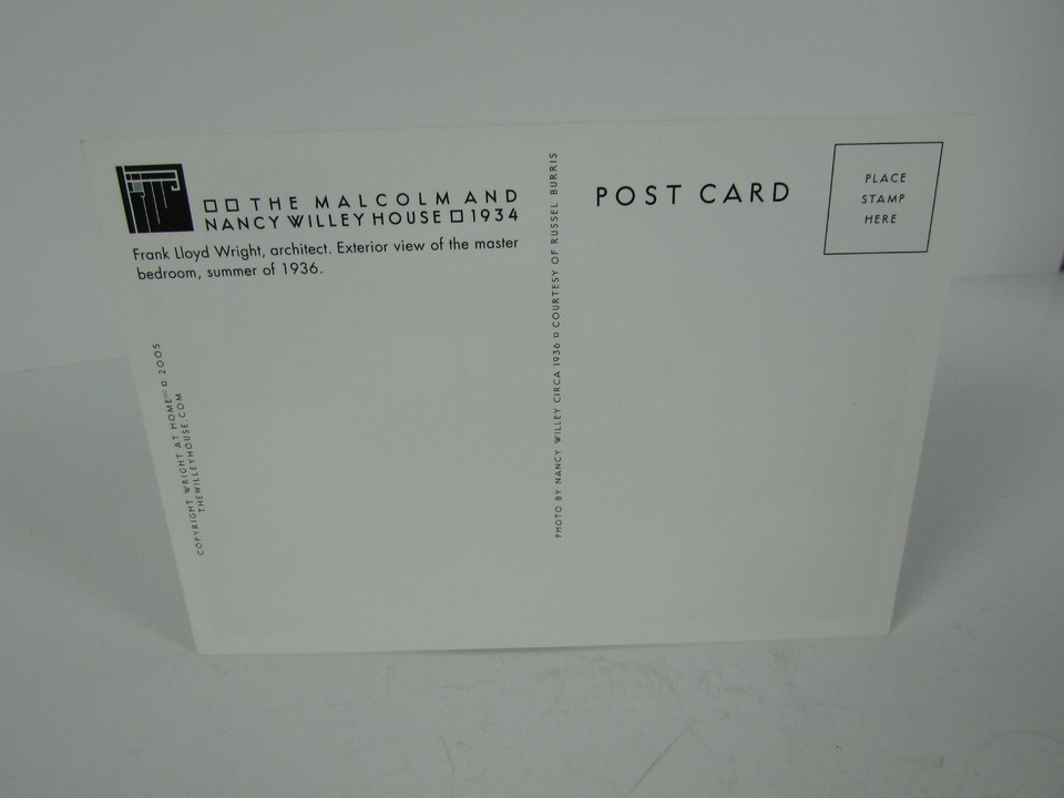 Postcard Frank Lloyd Wright Malcolm Willey House 1936 Exterior View ...