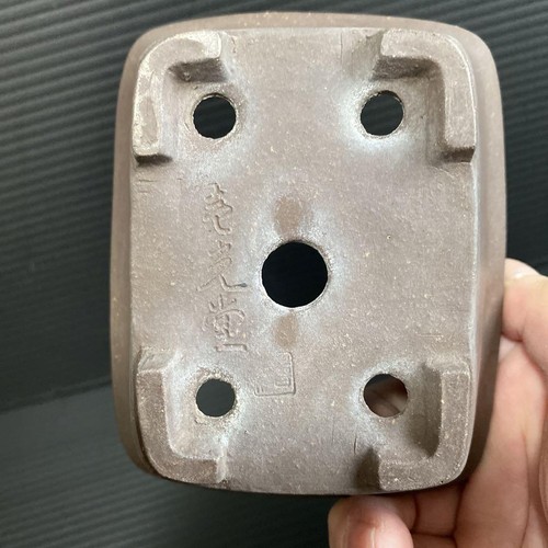 Japanese Old Bonsai pot TOKONAME SHIDEI Unglazed Rectangular Small 11 ...