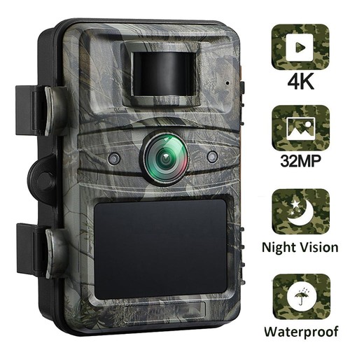 Campark 4K 32MP Trail Camera Waterproof Hunting Cam No Glow IR Night ...