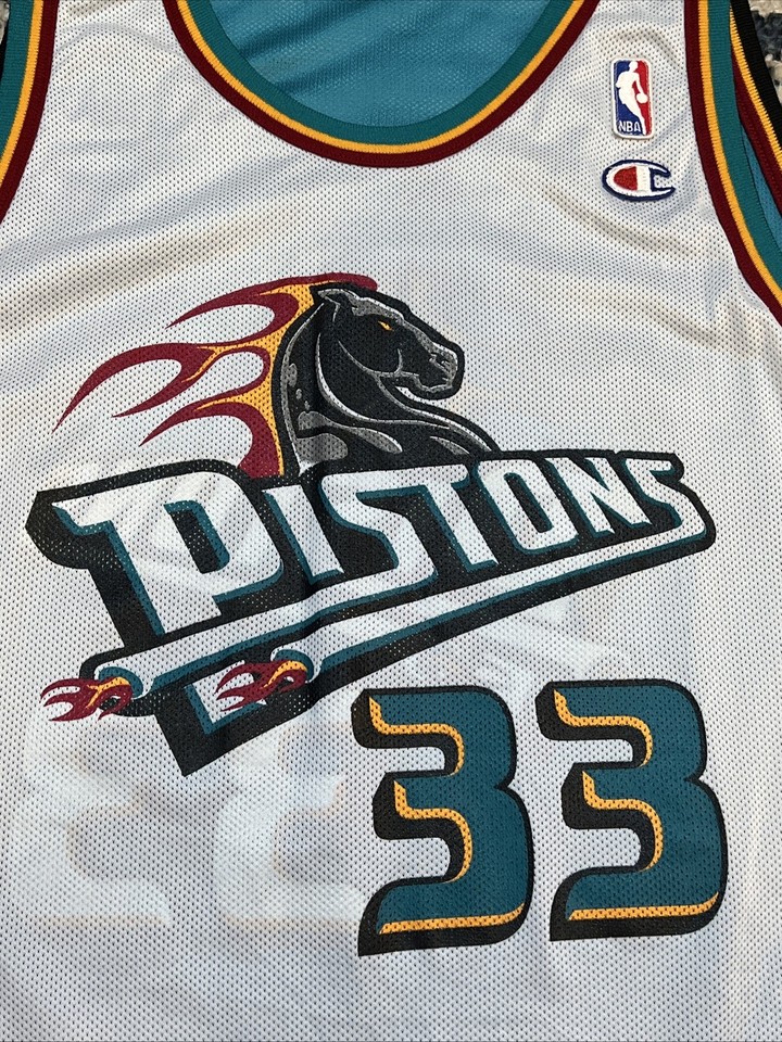 Vintage Detroit Pistons Reversible Champion 90s Jersey, #33 Grant Hill ...