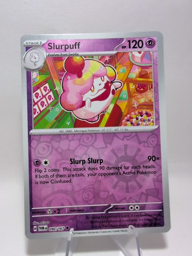 Slurpuff - 090/167 Twilight Masquerade REVERSE Holo Pokemon TCG - NM ...