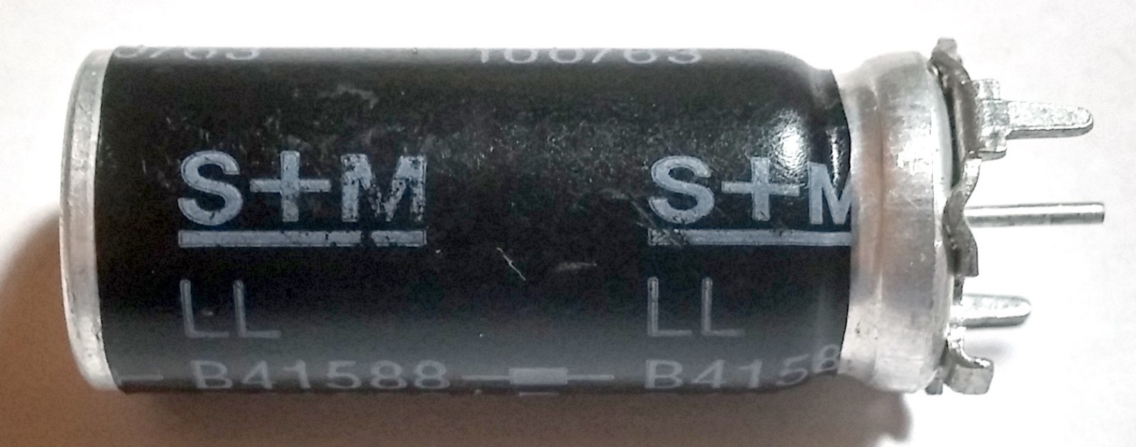 63V 100µF Siemens Electrolytic Armored Capacitor B41593 Audio Amp S+M ...