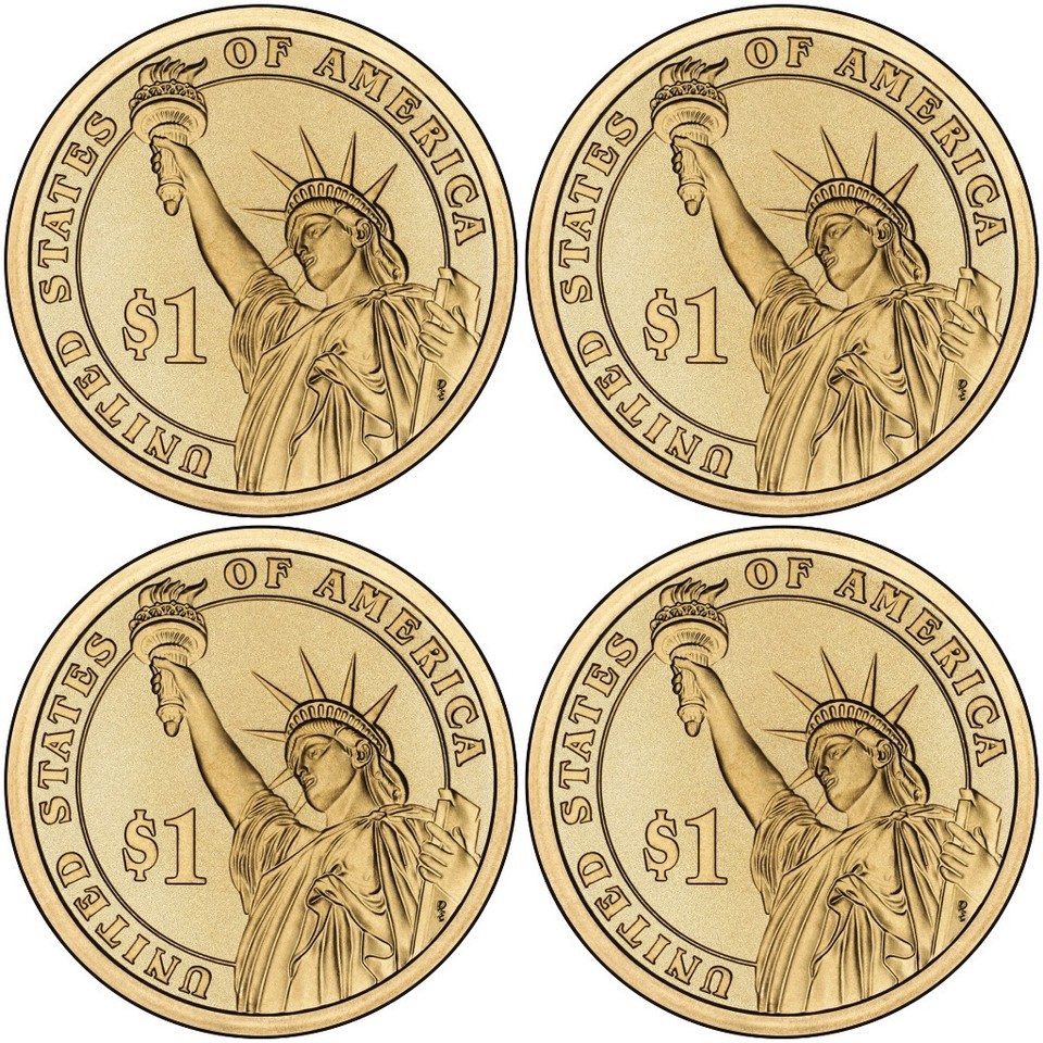 2015 - D Presidential Dollar 4 Coin Set - Denver Mint - Fast Shipping ...