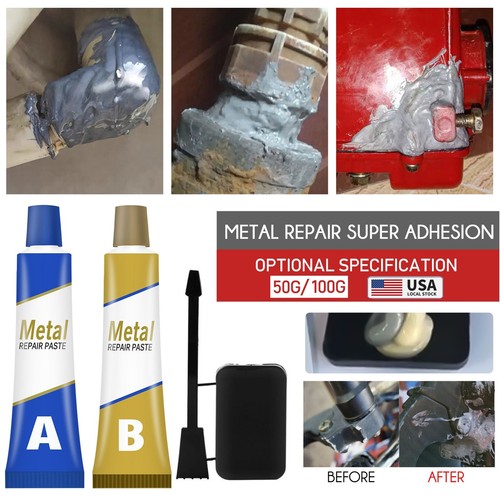 Paste A + B Adhesive Metal Repair Industrial Heat Resistance Cold Weld ...