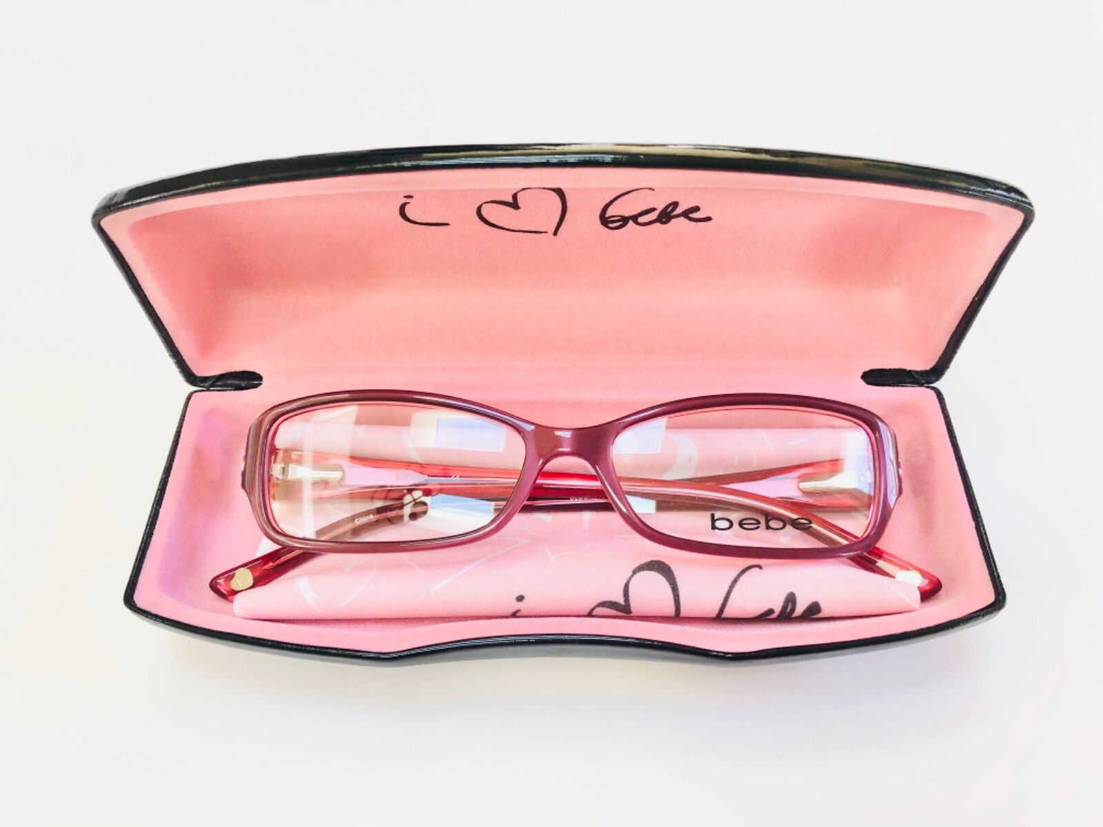 New BEBE Eyeglasses Frames Juniors Womens Pink Burgundy BB5021 Blushing ...