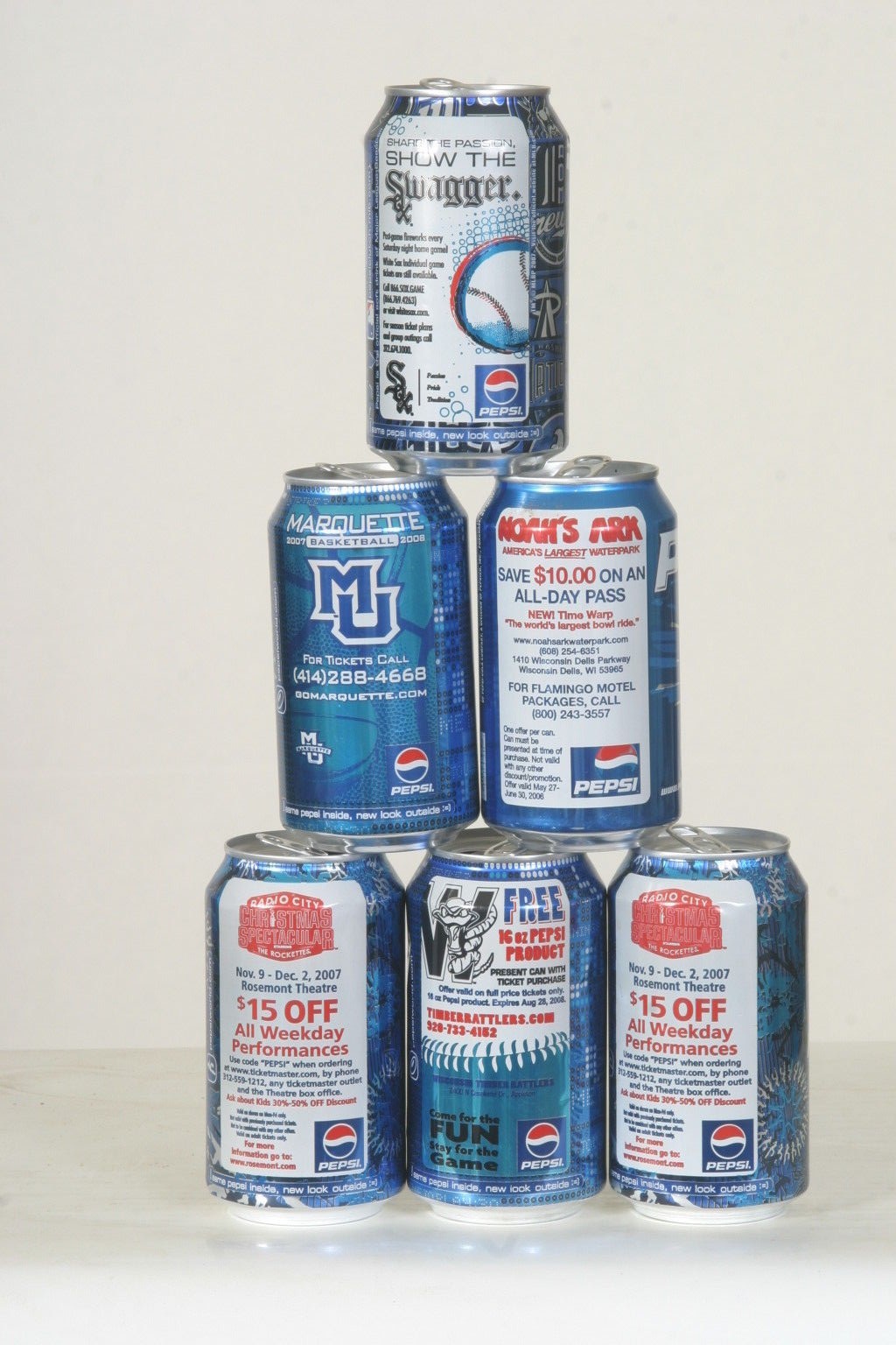 6 diff. Pepsi Soda Cans - 12oz A/A "Promo Cans" | eBay