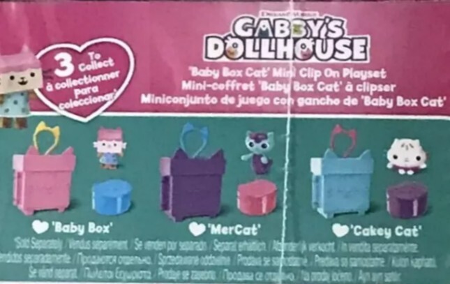 Netflix Gabby's Dollhouse BABY BOX CAT - 5pc Mini Clip-on Playset NIB ...