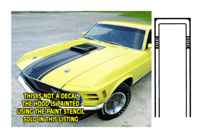 Paint Stencil Kit Hood Mach 1 351 W/ Shaker, 1970 Mustang | eBay