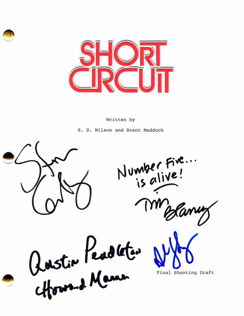Cast Signed Autograph Short Circuit Full Movie Script - Ally Sheedy ...