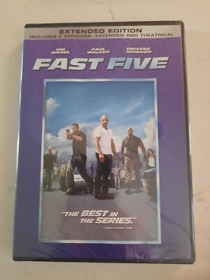 Fast Five DVD, Includes 2 versions: Extended and Theatrical, 2011, NEW ...