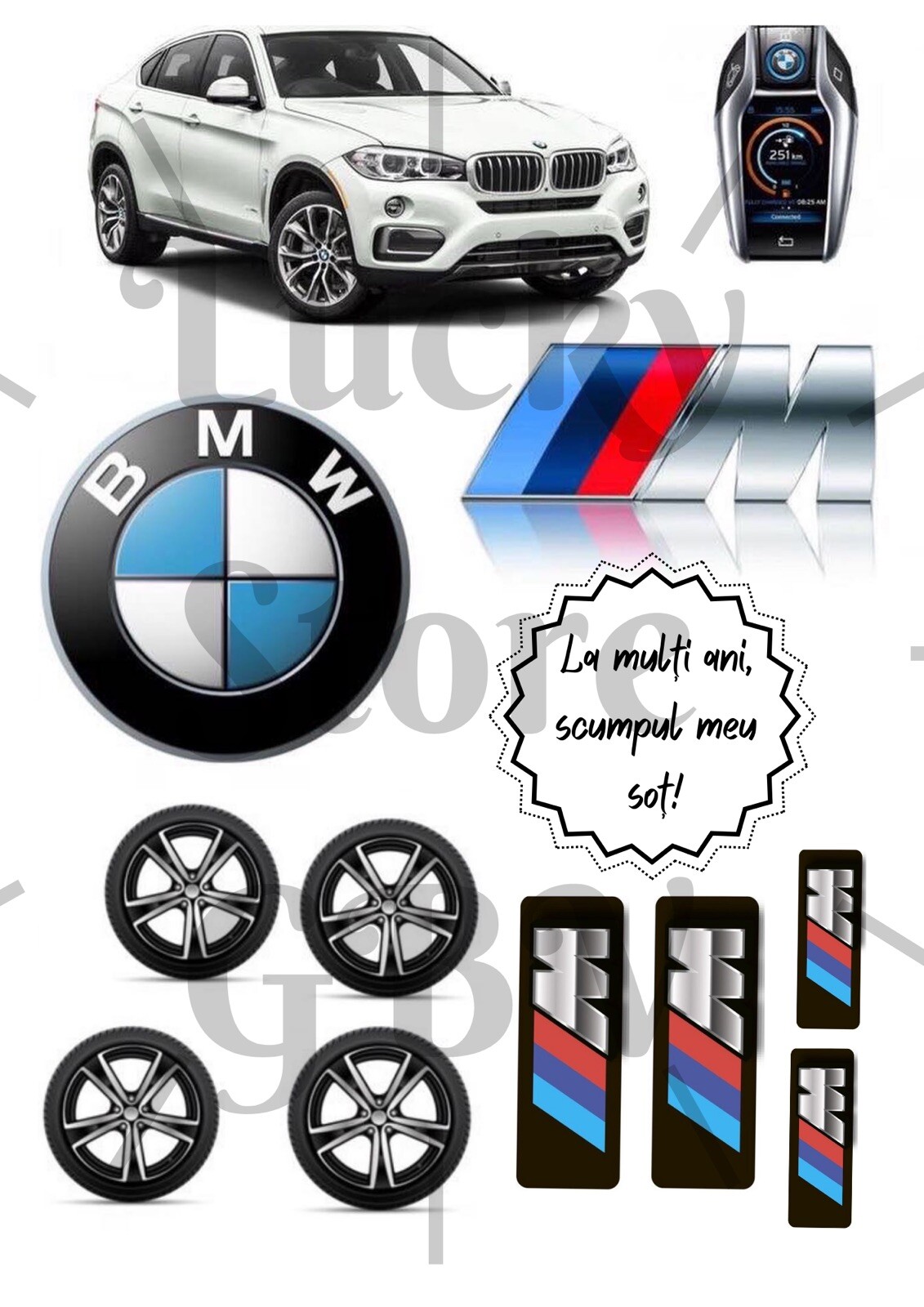Personalised Edible BMW Car Cake Topper A4 Icing Sheet | eBay UK