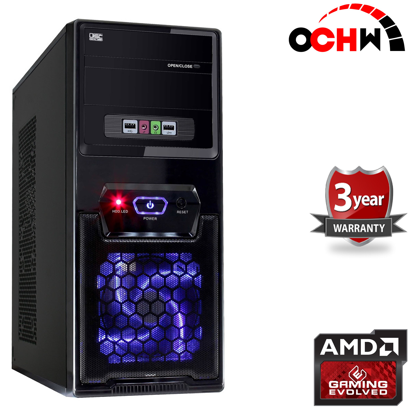 Customize Mega Fast AMD Home Gaming Computer Radeon 16GB DDR4 WiFi ...